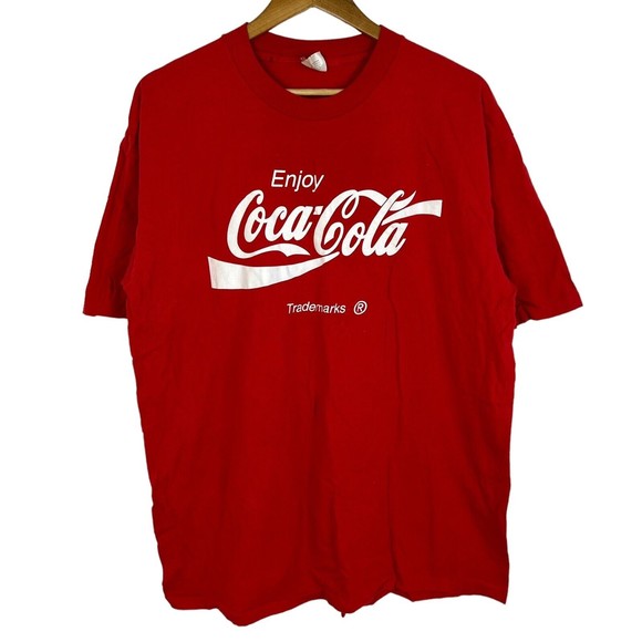 Silver Threads | Shirts | Vtg 9s Silver Threads Mens Red Coca Cola ...